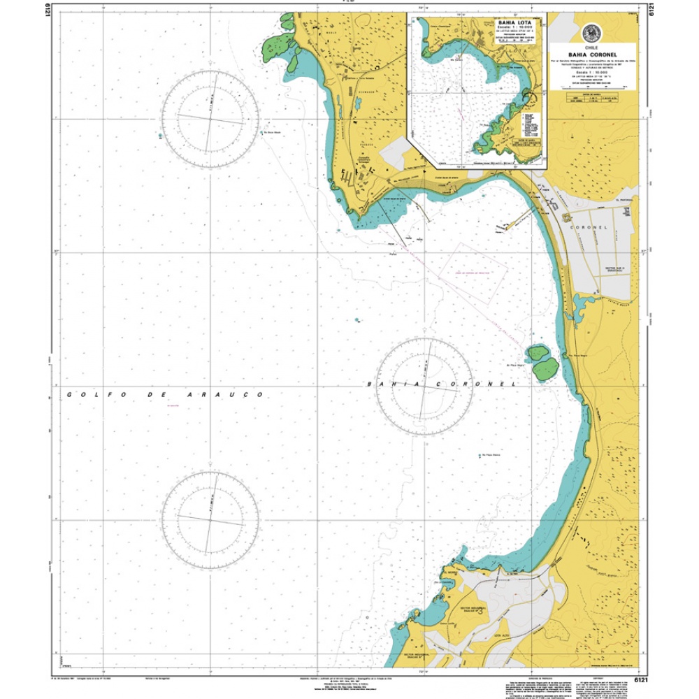 CARTA SHOA N° 6121 - BAHÍA CORONEL. - SHOA