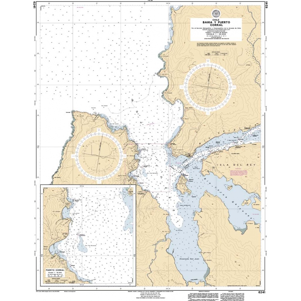 CARTA SHOA N° 6241 - BAHÍA Y PUERTO CORRAL. - SHOA